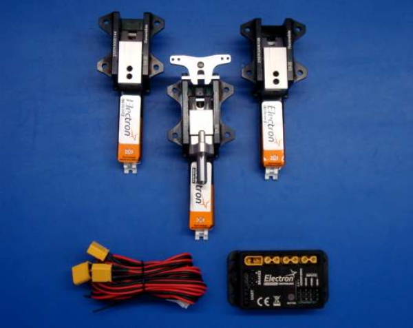 Gromotec - Electron Einziehfahrwerksmechanik ER-30, 3-er Set